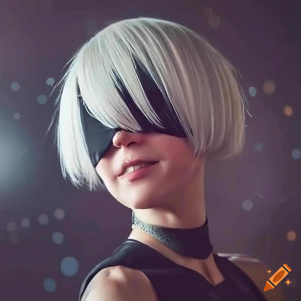 Nier automata game with intense action and stunning visuals on Craiyon