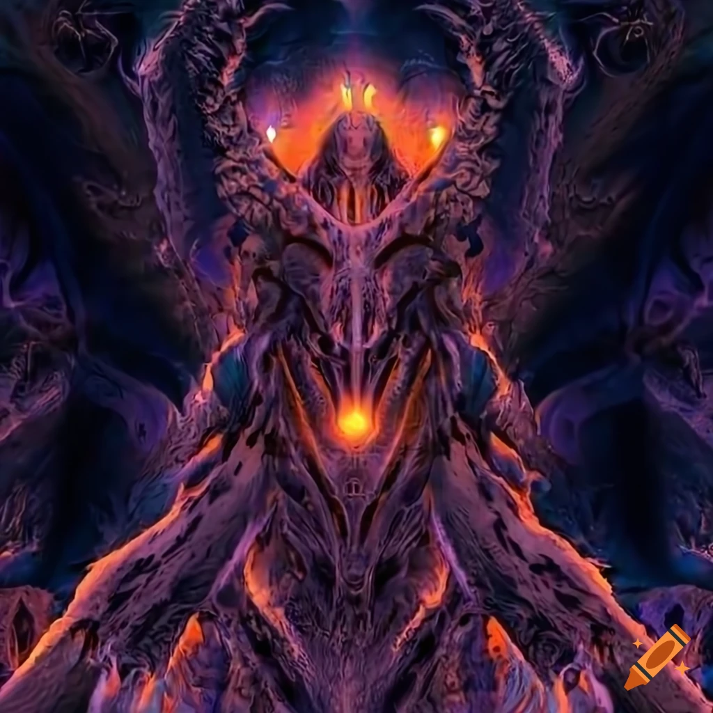Digital art of a towering dark entity with crackling energy on Craiyon