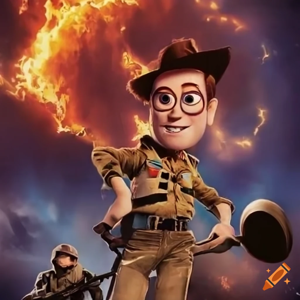 Pixar movie poster of world war ii