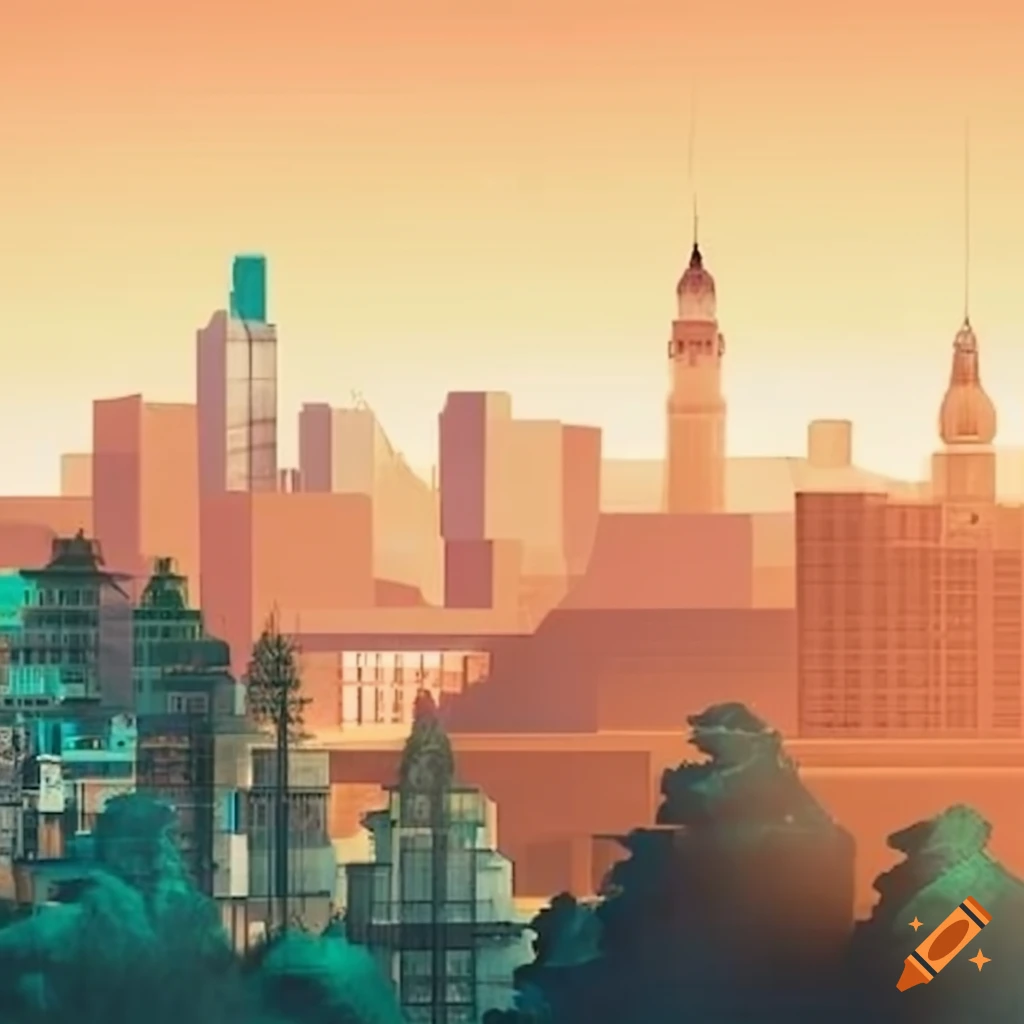 Visual representation of a transformed berkeley with urban gardens and ...