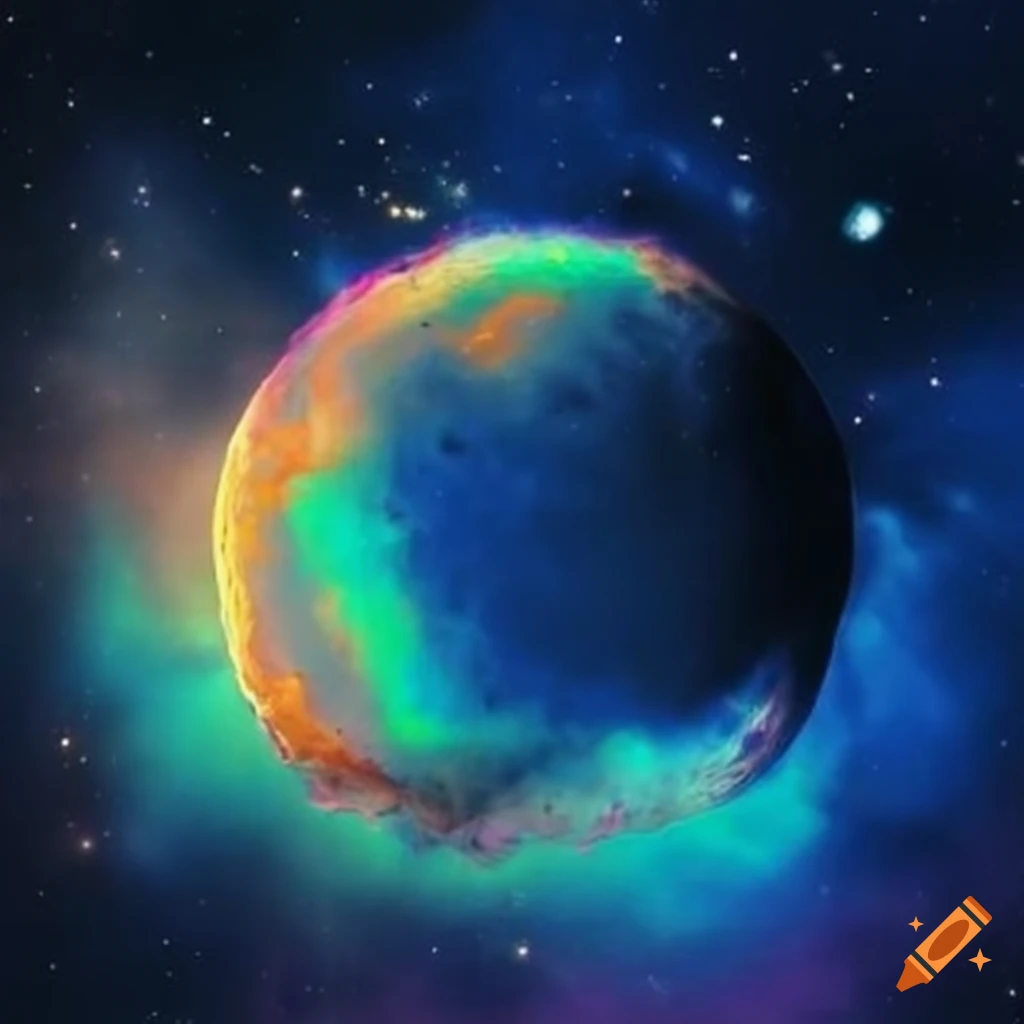 Colorful cosmic mini book on Craiyon