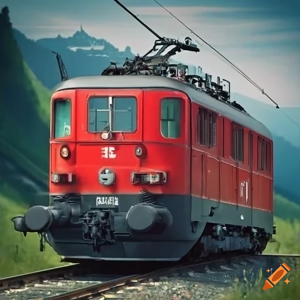 Sbb Re 44 Locomotive In Action