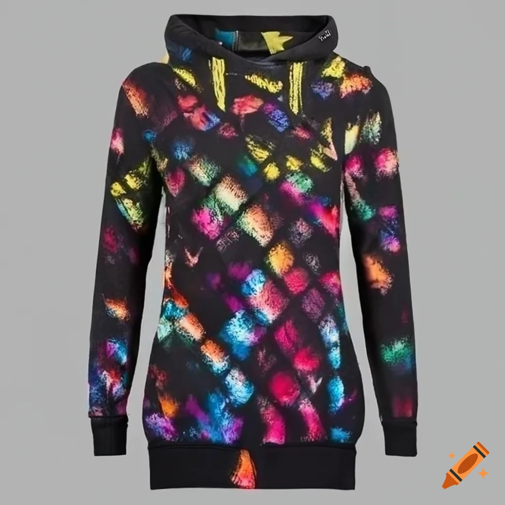 Vibrant burst of colors pullover on Craiyon