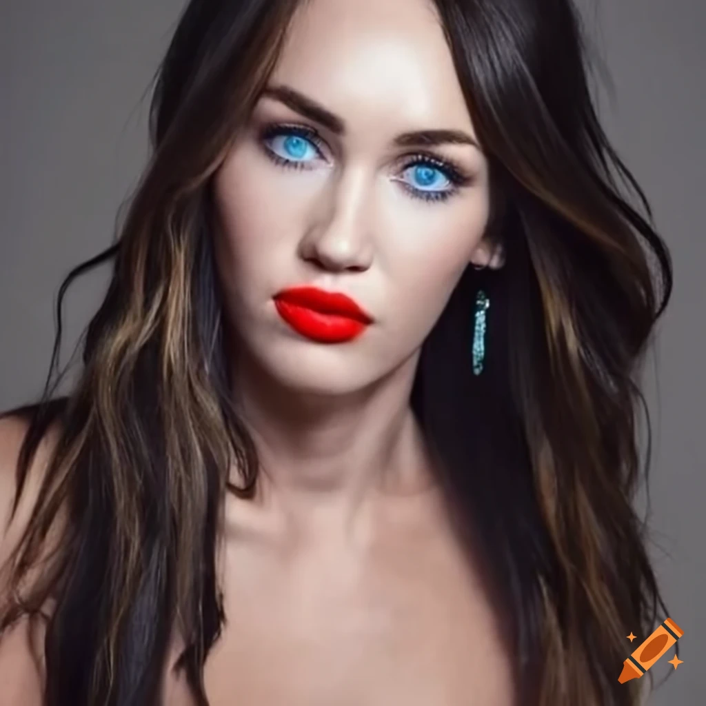 Portrait of celebrity with striking blue eyes on Craiyon