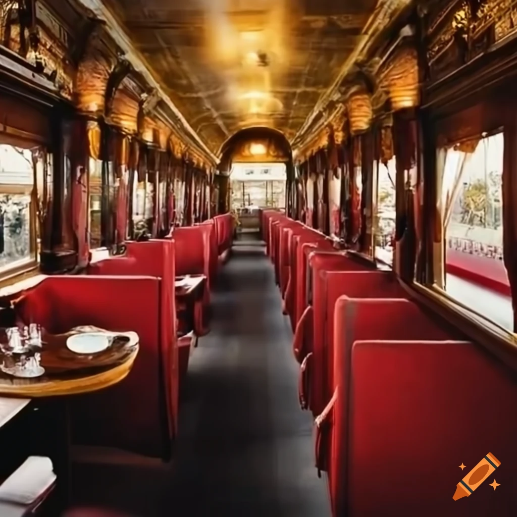 Restaurant inspired by trains and locomotives on Craiyon
