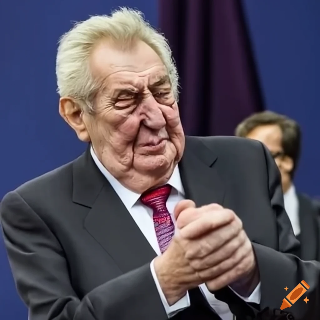 Miloš zeman crying on Craiyon