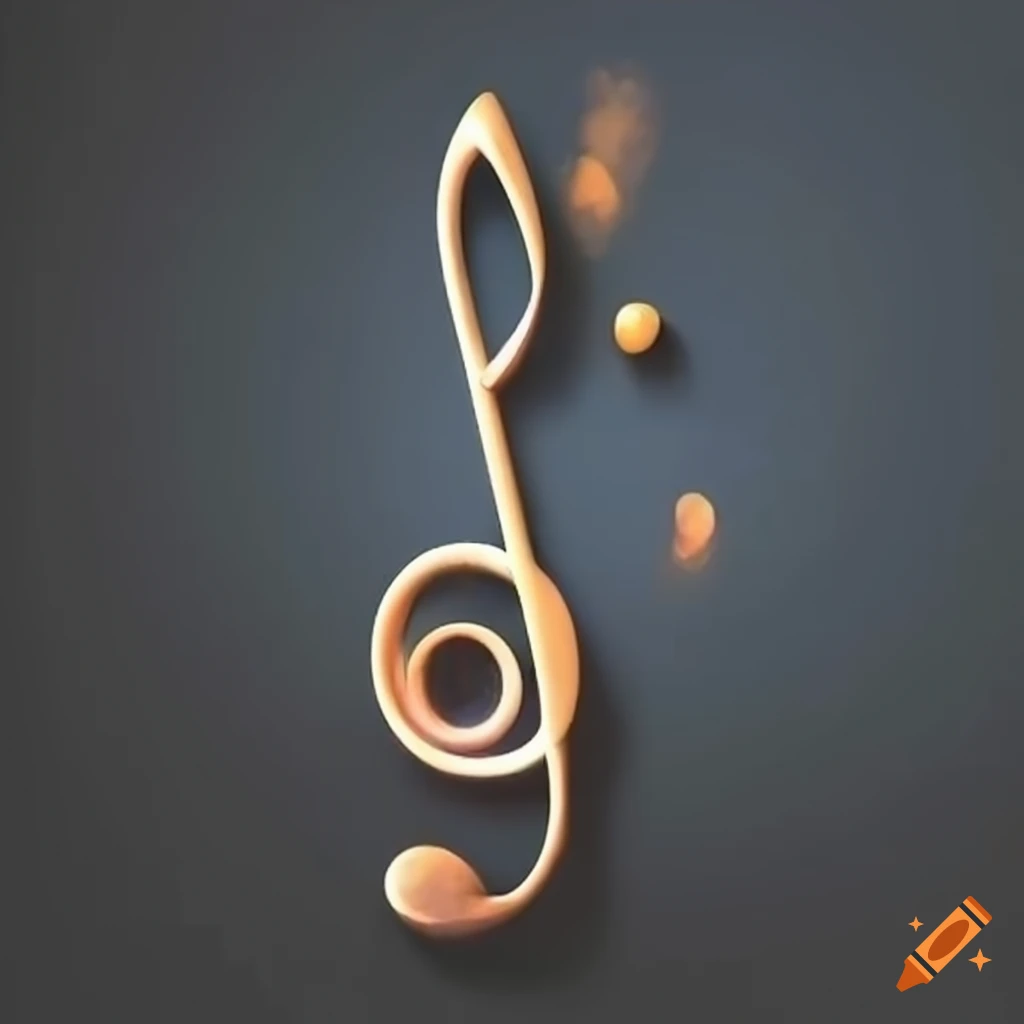 Illustration of musical notes on Craiyon