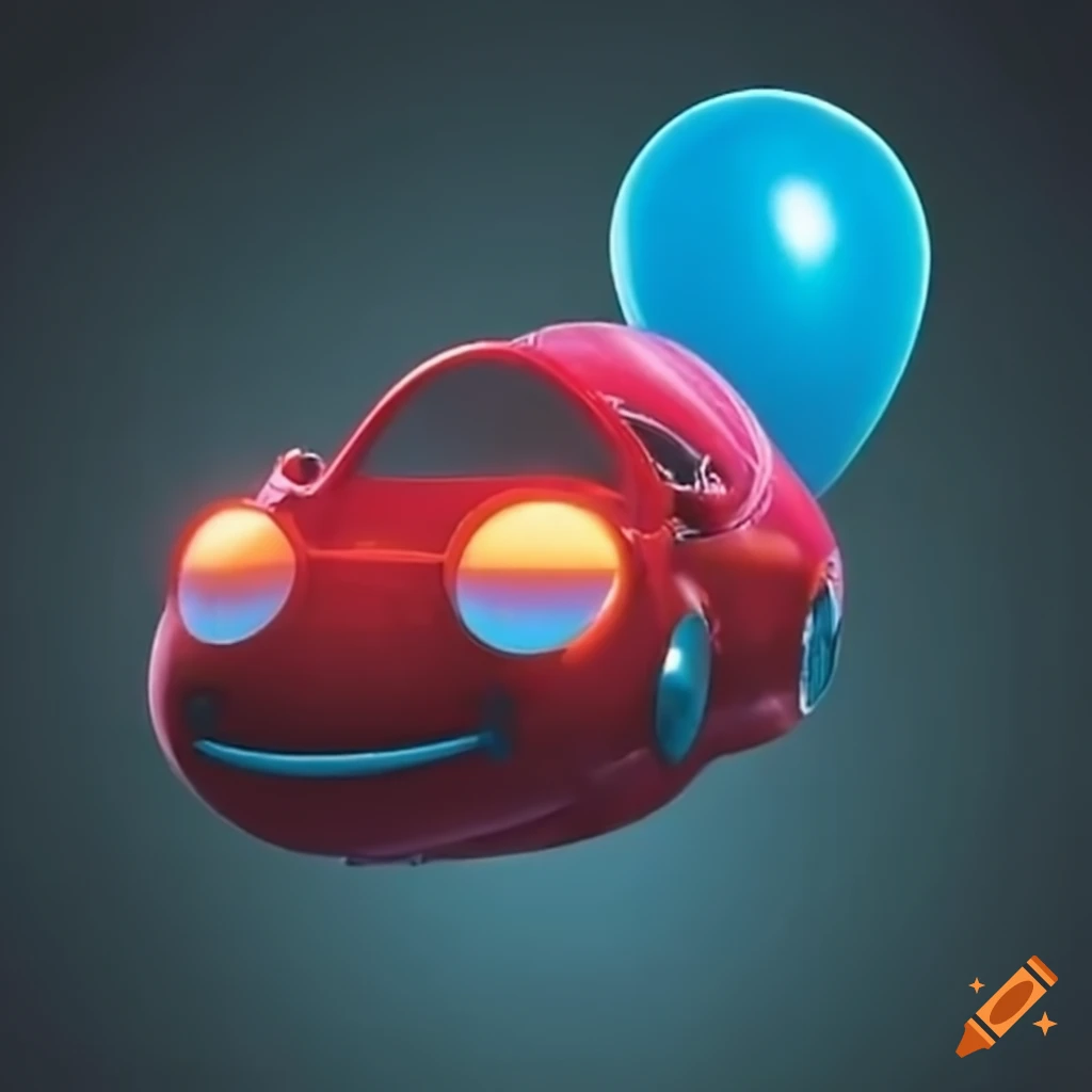 Car transforming into a balloon