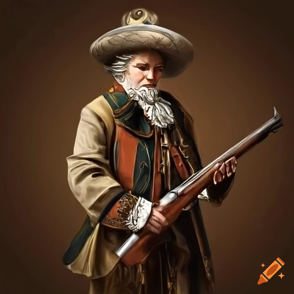 Skinny anime zouave man with rifle on Craiyon