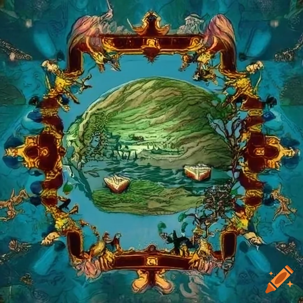 Map of the mystical kingdom of verdania on Craiyon