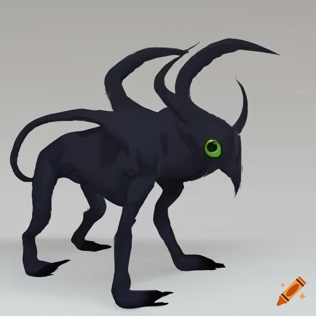 Black silhouette humanoid creature with a menacing presence on Craiyon