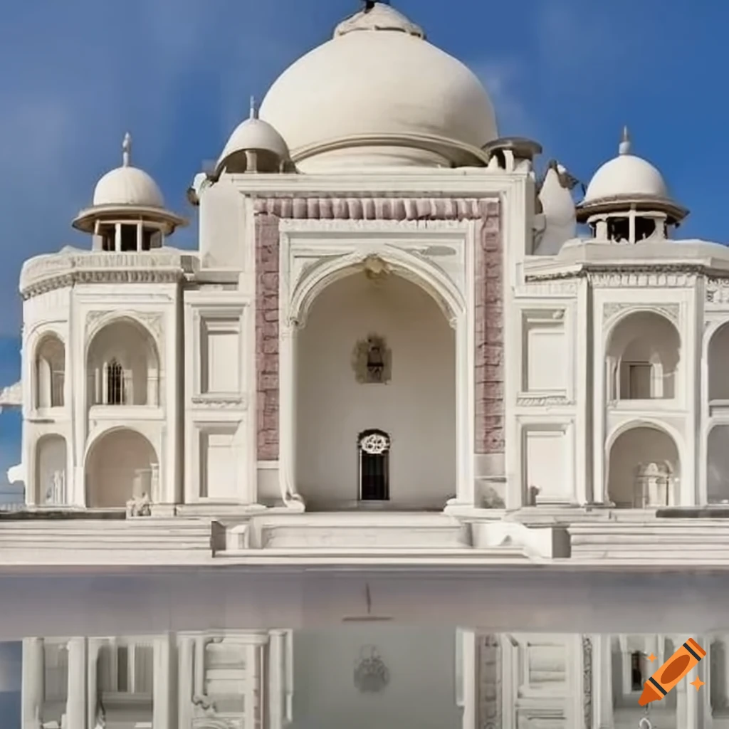 Frontal view of a mediterranean style architectural building