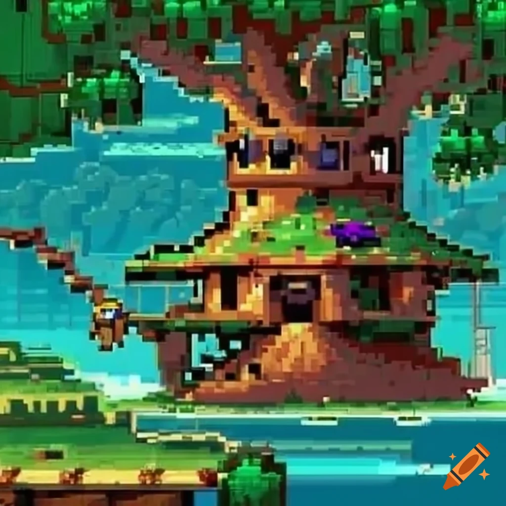 Dream game in 2d platformer style with 16-bit graphics on Craiyon