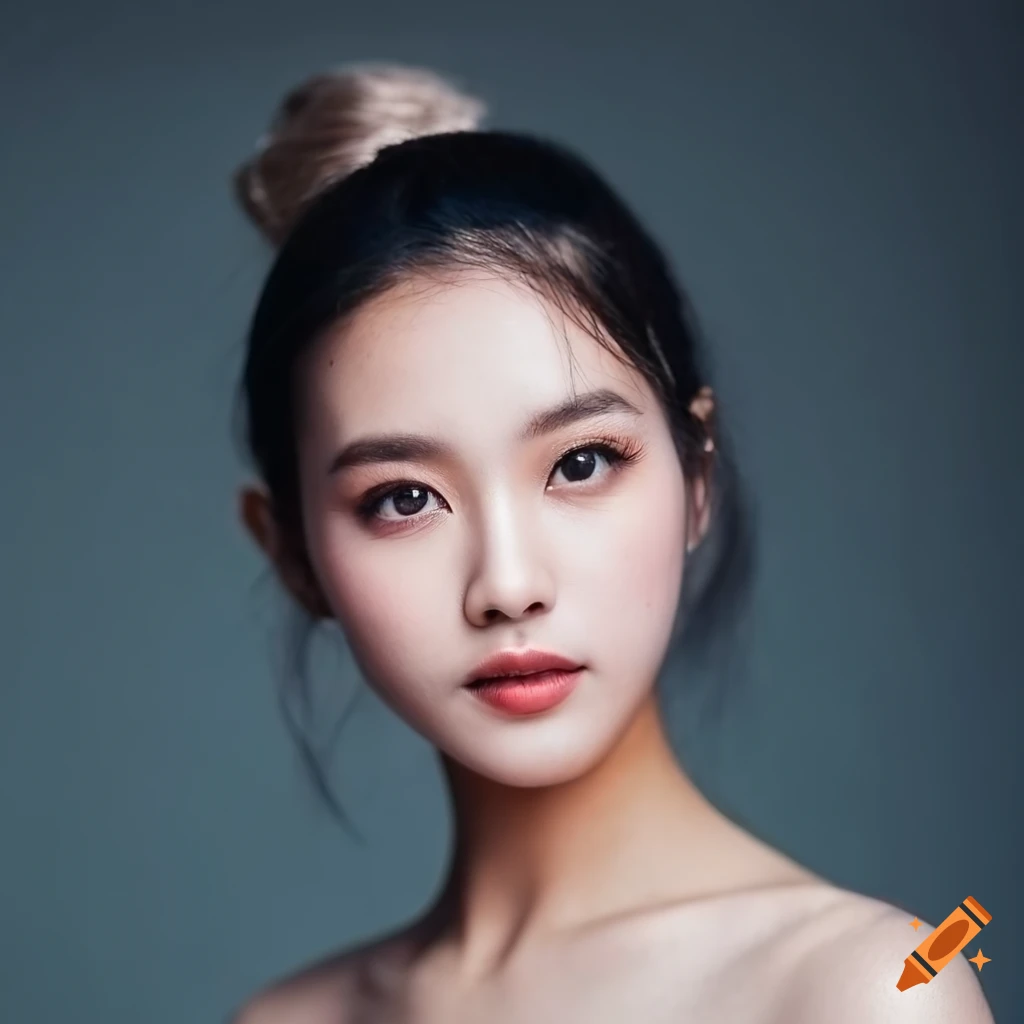 High-resolution portrait of a beautiful asian model