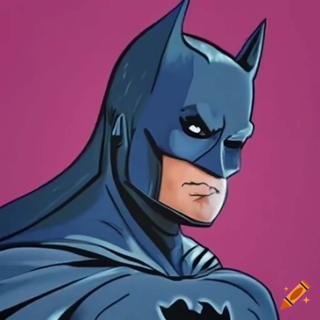 Batman overlooking the city at sunset on Craiyon