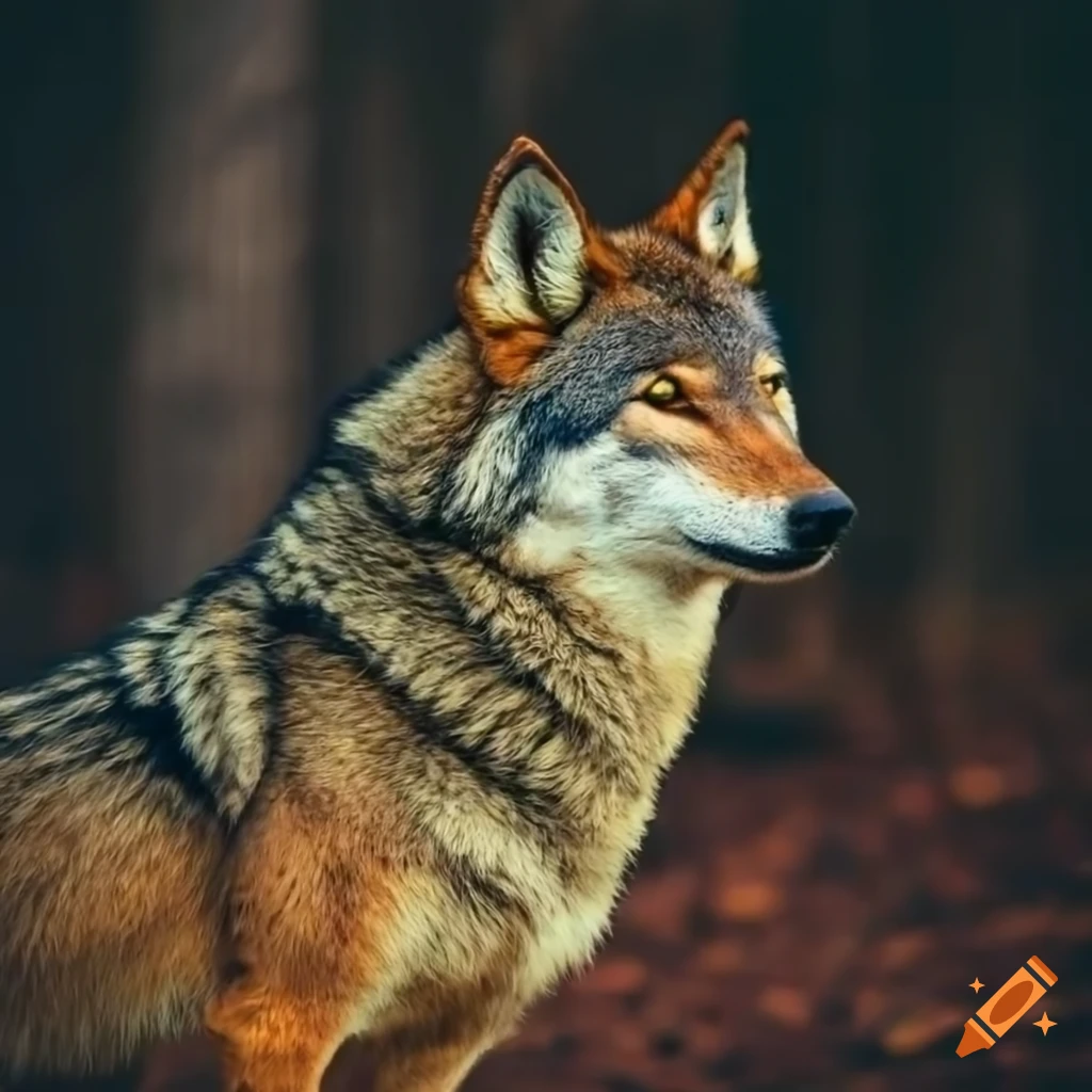 Wolf in forest on Craiyon