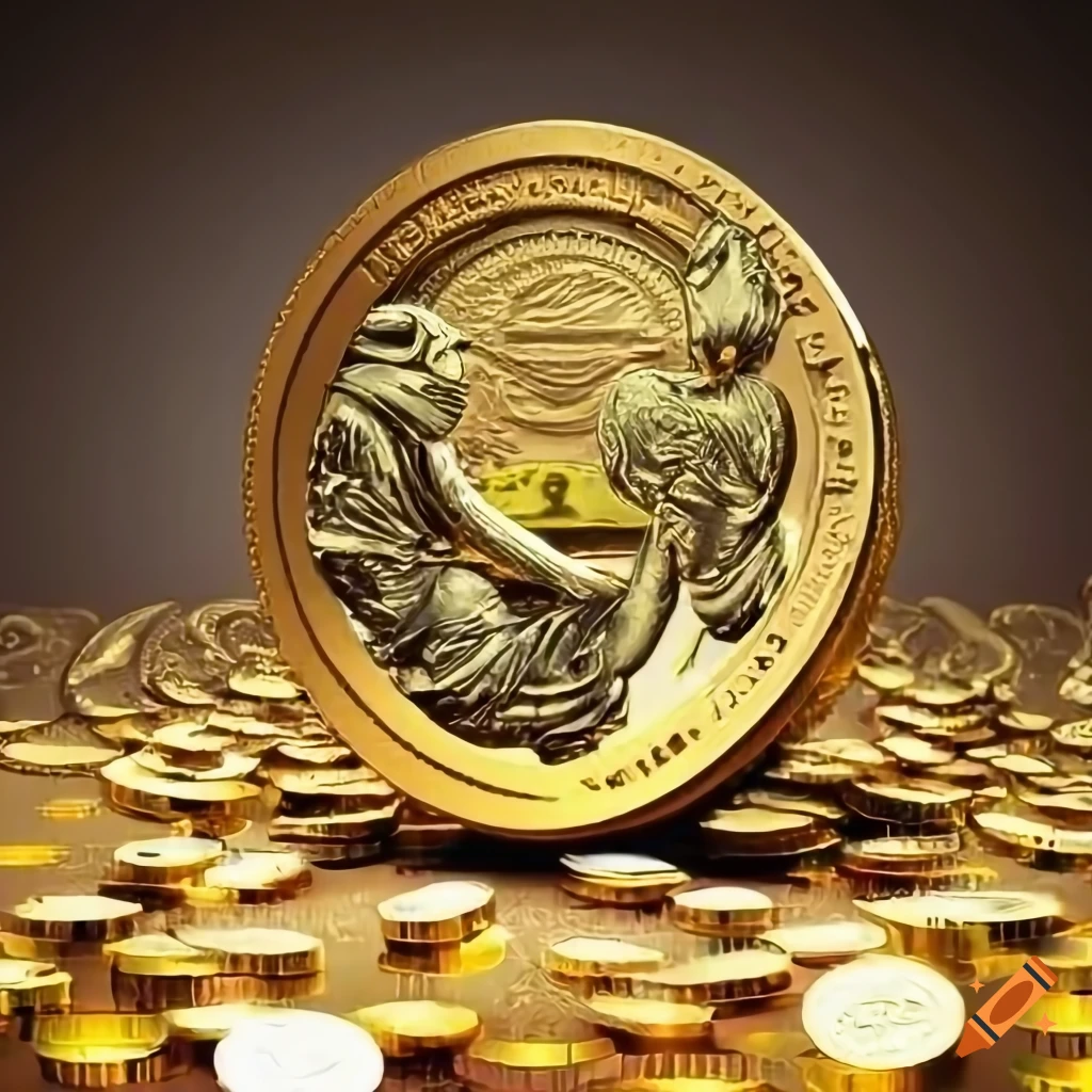 Banner of Raider's Coins on a gold coin surrounded by shiny coins on ...