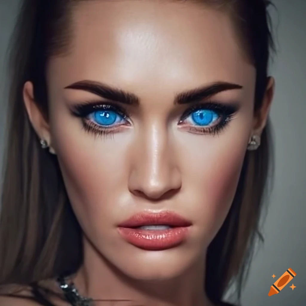 Portrait of a celebrity with captivating blue eyes