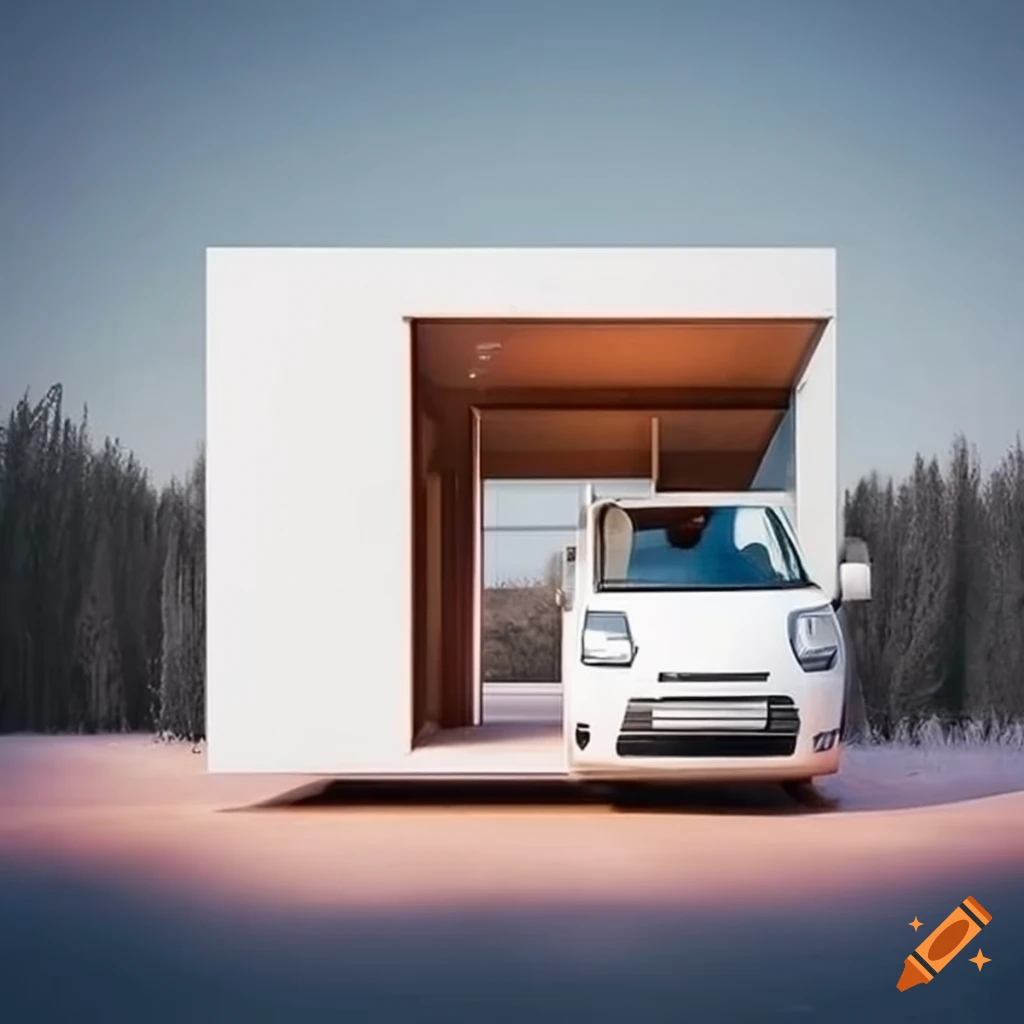 3d render van converted into shack on Craiyon