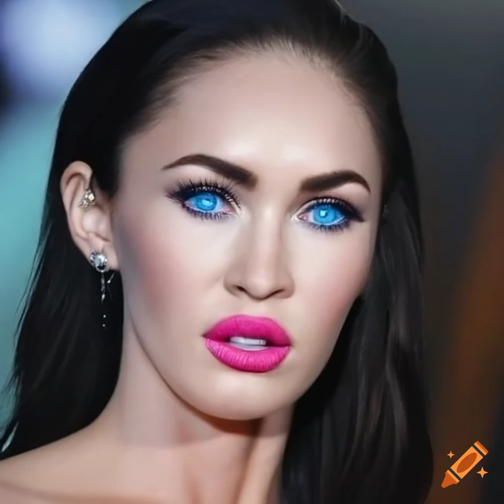 Portrait of celebrity with striking blue eyes on Craiyon