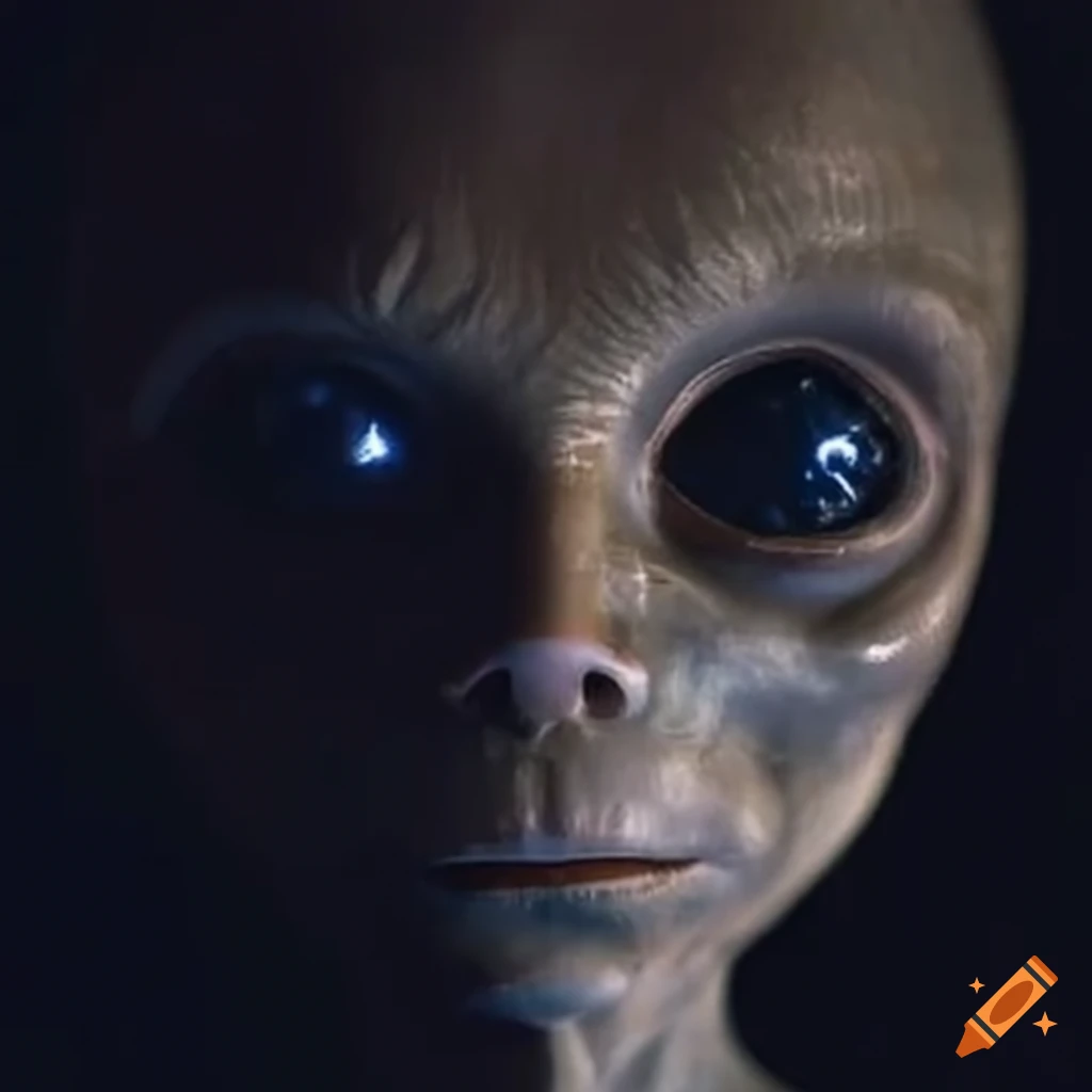 Alien spaceship observing humans on Craiyon