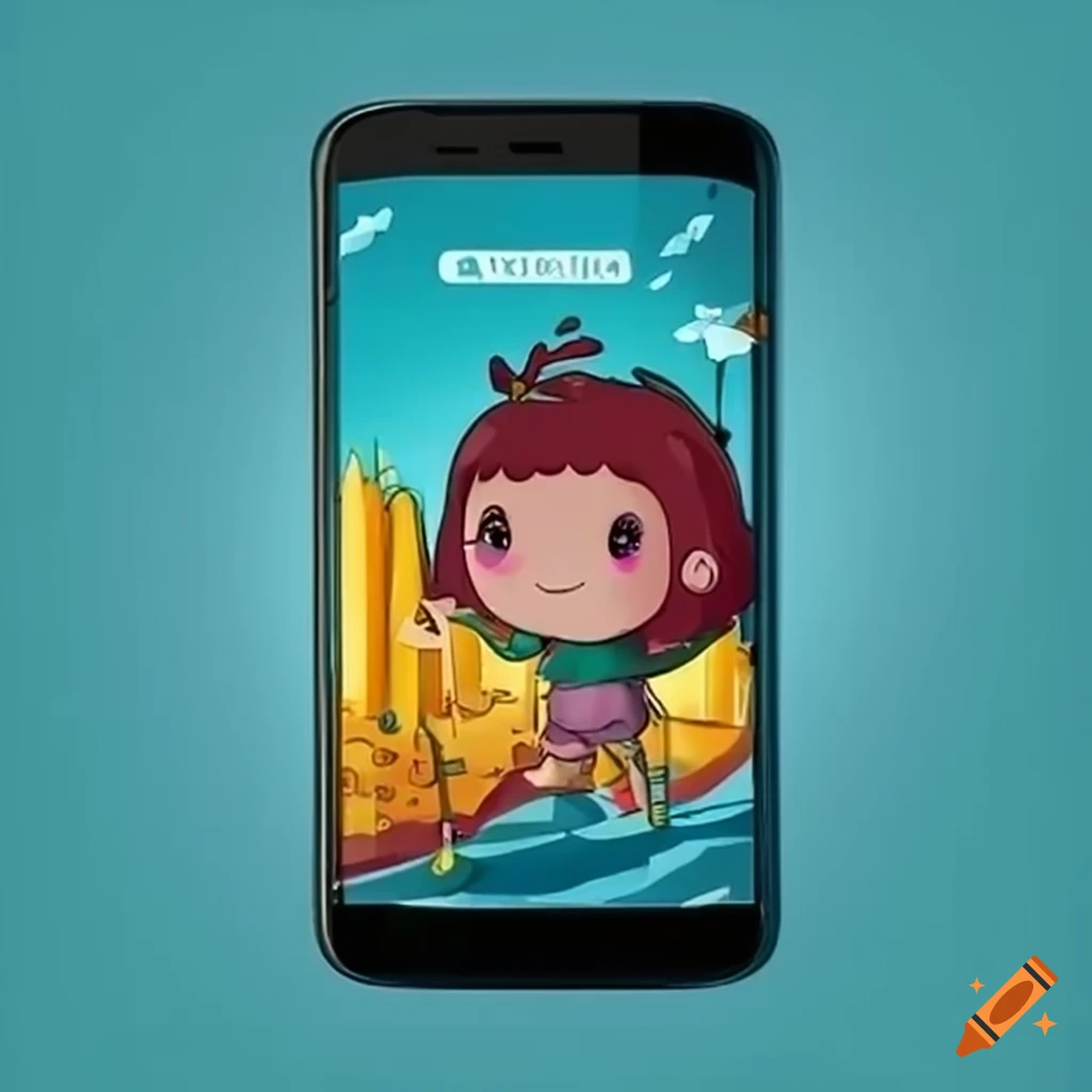 Colorful android phones for kids with enhanced safety features on Craiyon