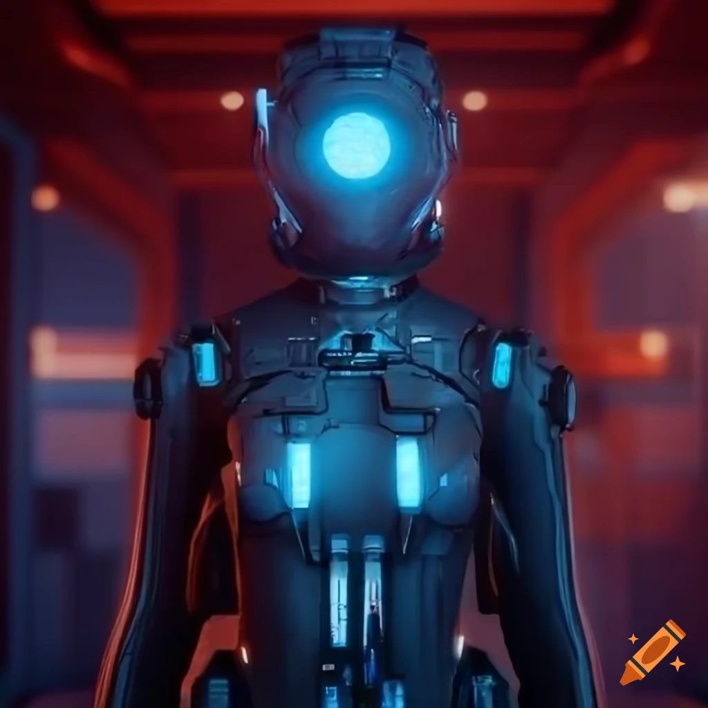 Asian woman in high-tech suit in a futuristic laboratory on Craiyon