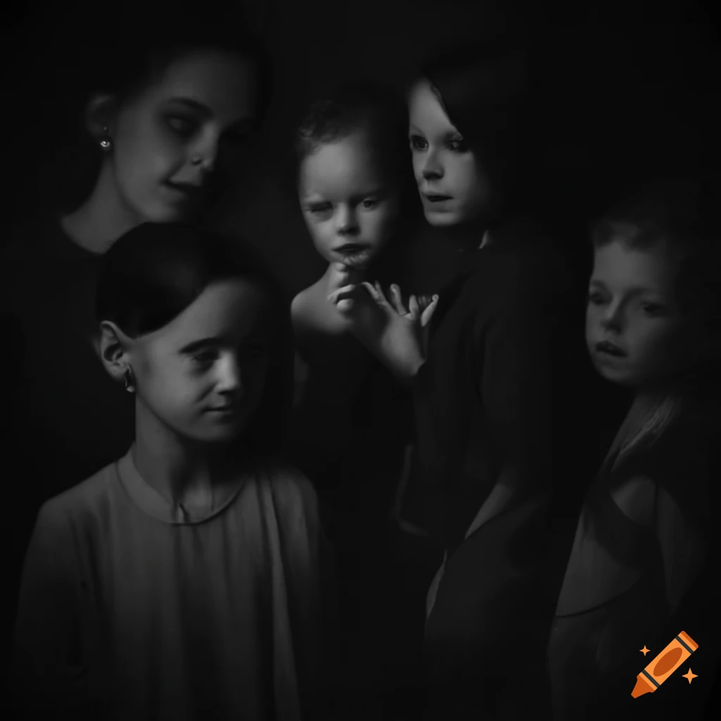 Haunting family portrait on Craiyon