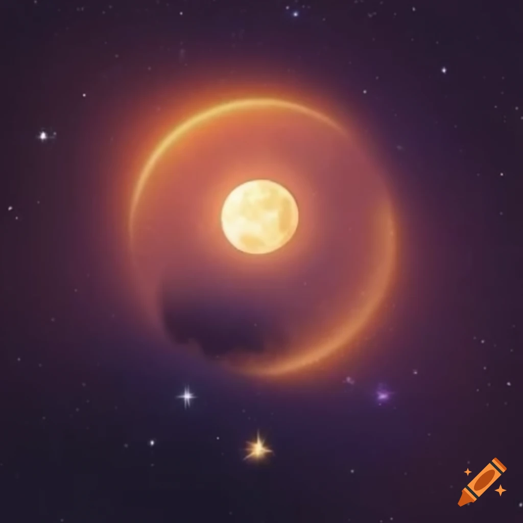 Artwork of a determined moon named léa helping a lonely shooting star ...