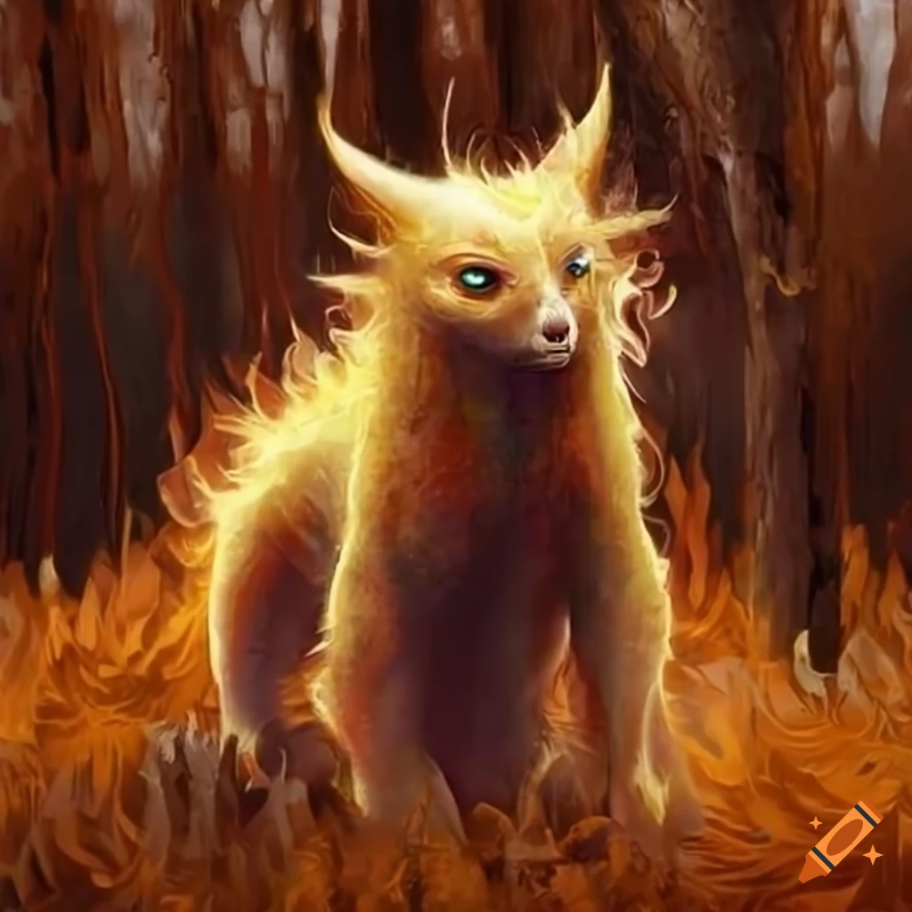 Muted and warm-colored autumn fantasy creatures on Craiyon