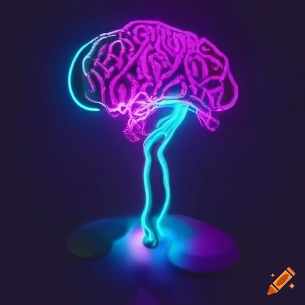 Mindmush neon artwork on Craiyon