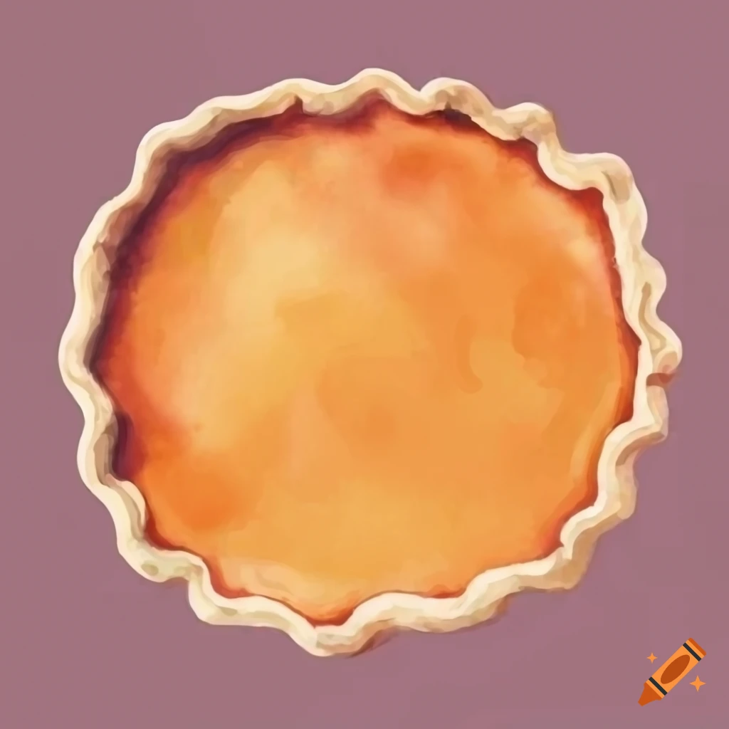 Illustration of delicious apple pie with floating apples on Craiyon