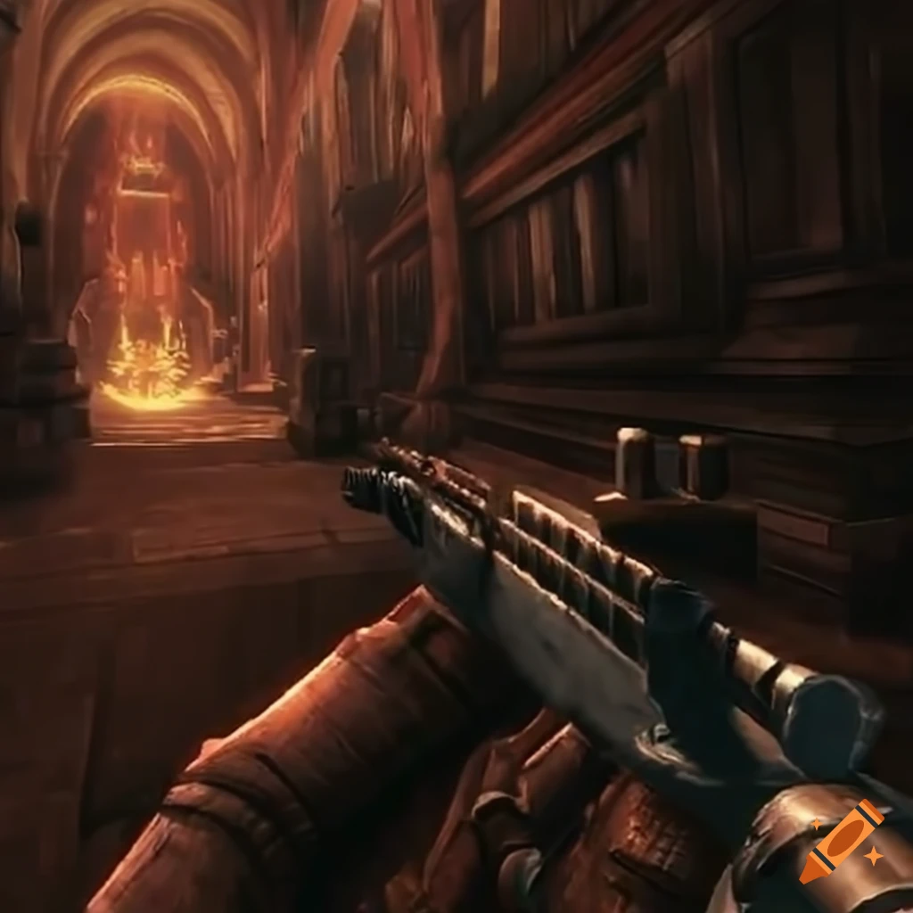 Screenshot of castlevania-inspired fps game with dual plasma coil ...