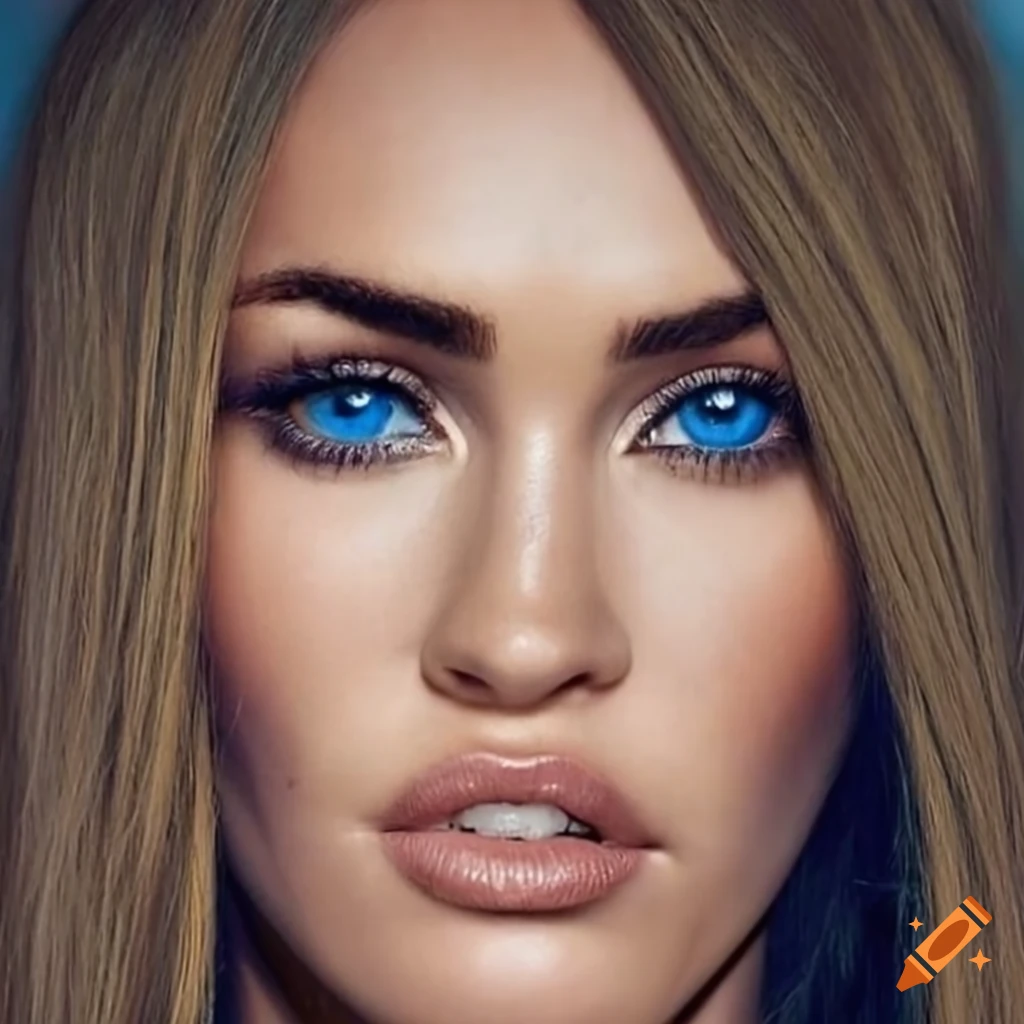 Portrait of a celebrity with mesmerizing blue eyes
