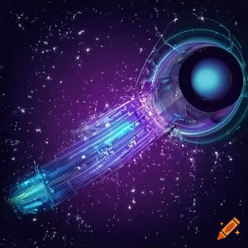 Futuristic space and technology artwork