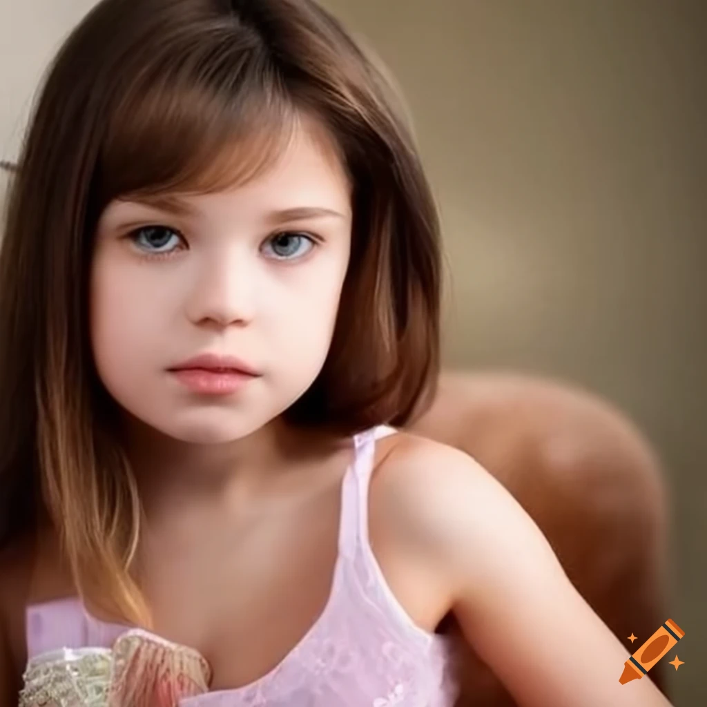 Portrait of a beautiful young girl named bella on Craiyon