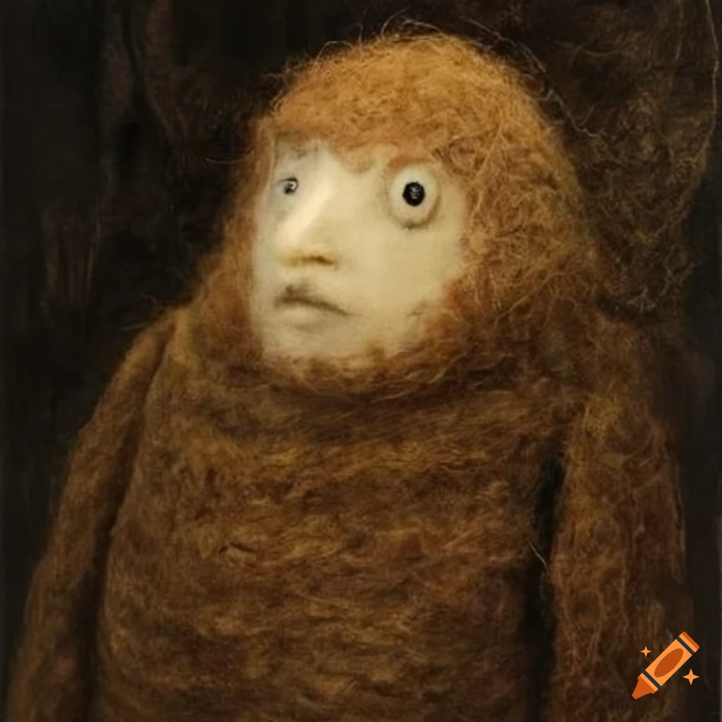 Wool felting artwork by theodor kittelsen on Craiyon