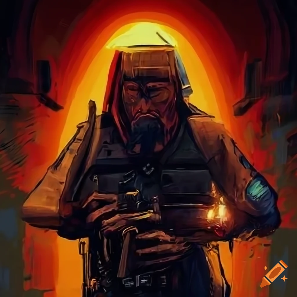 Cyberpunk portrait of taras shevchenko