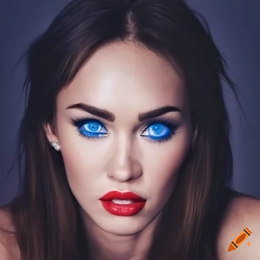 Portrait of celebrity with striking blue eyes on Craiyon