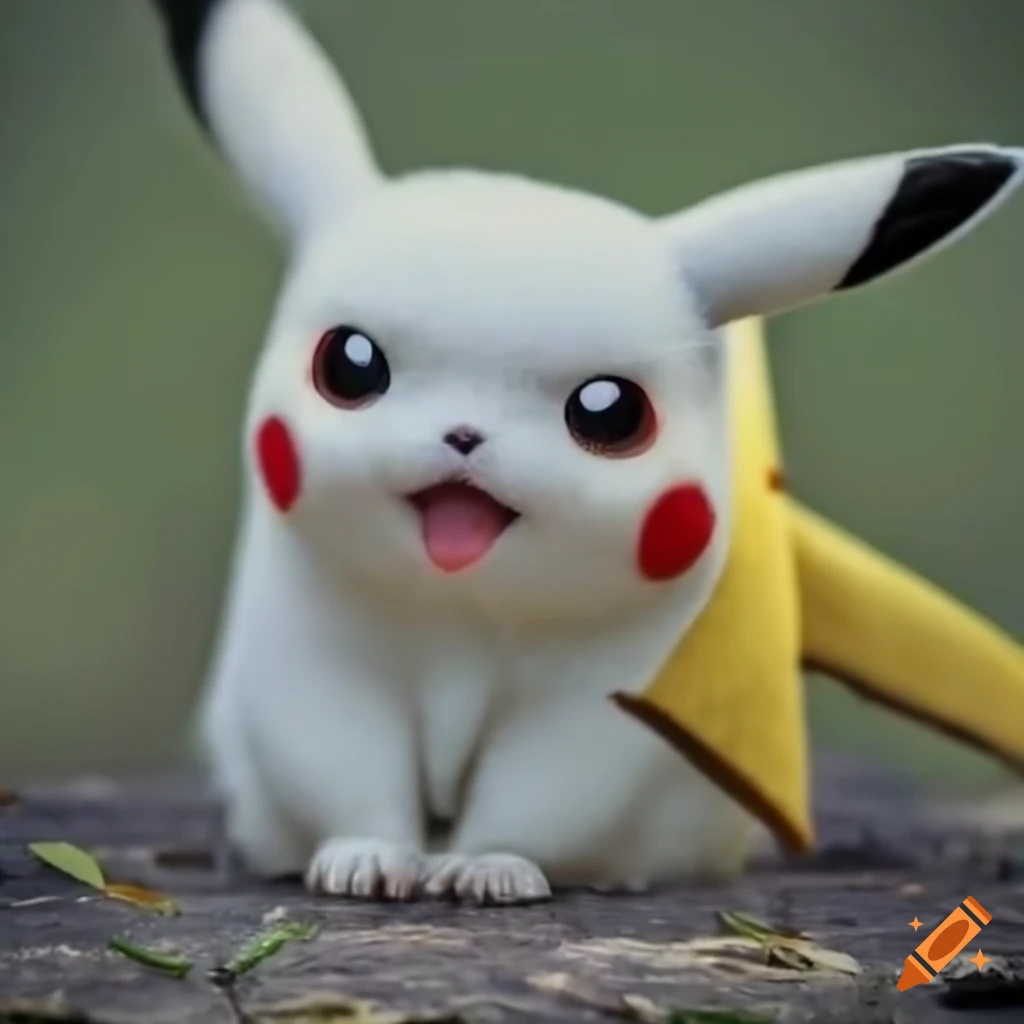 Adorable Pikachu winking in the forest on Craiyon