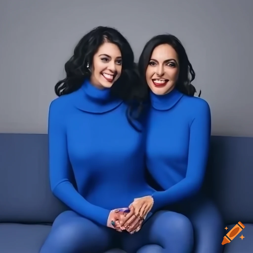 Two women in conjoined t-shirt creating illusion on Craiyon