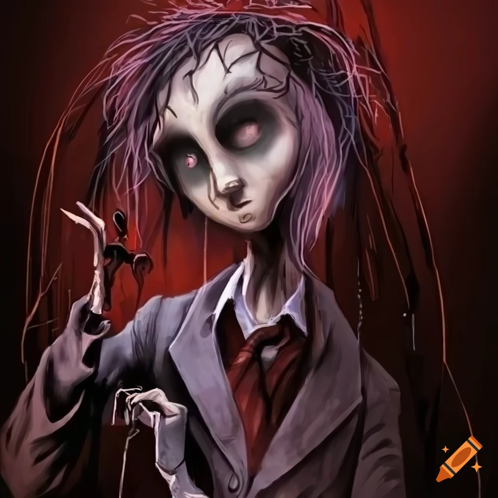 Happy couple in tim burton style on Craiyon