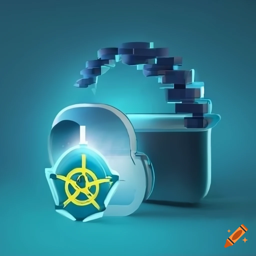 Artistic representation of a secure cloud system with kubernetes clusters