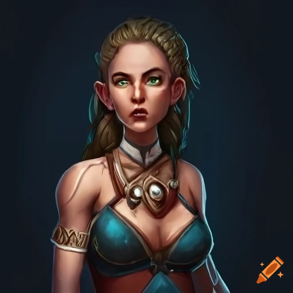 Colorful And Detailed Female Dnd Character Artwork On Craiyon