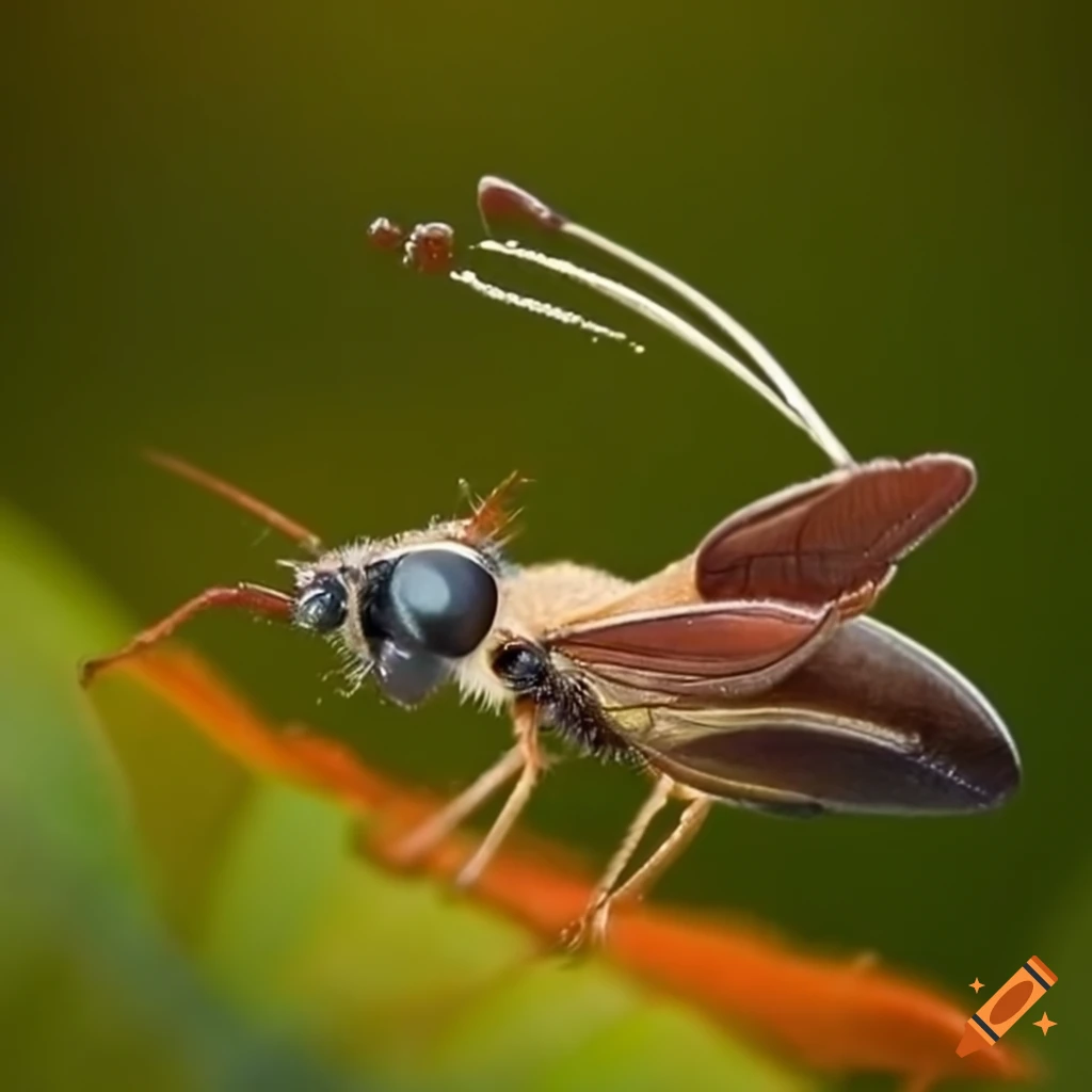 Close-up of insects on Craiyon