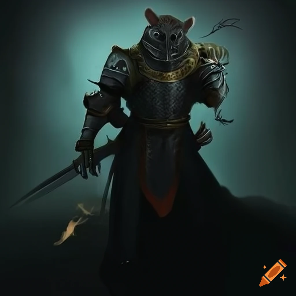 Illustration of a knight rat
