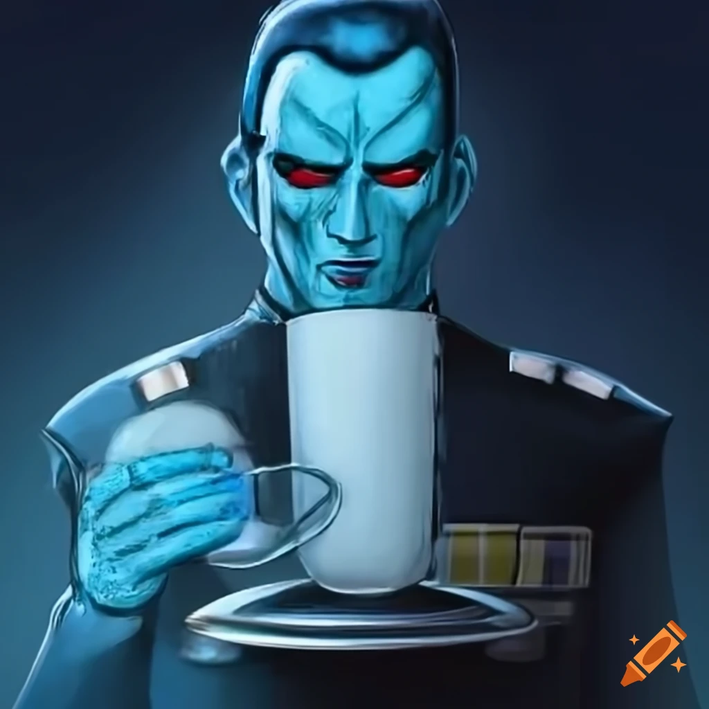 Grand admiral thrawn holding bread on Craiyon
