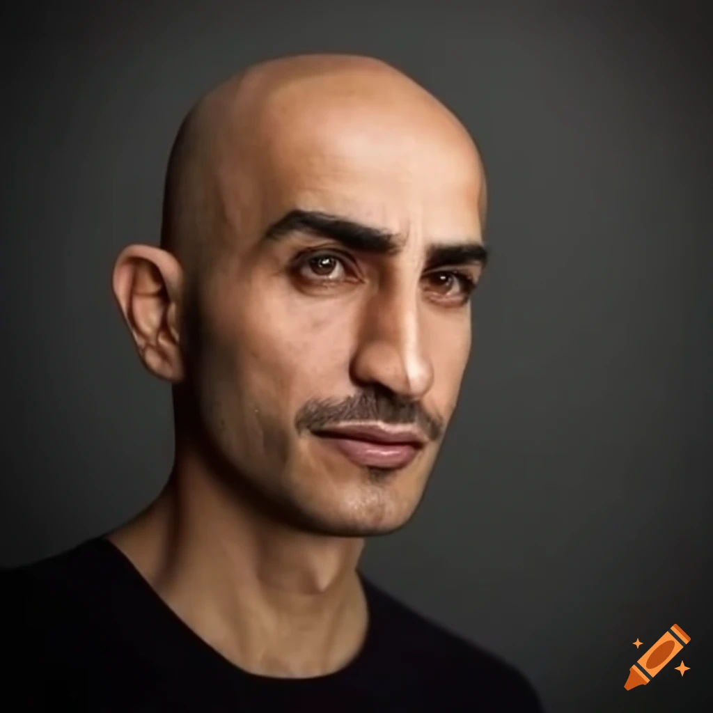 Portrait of a handsome kurdish man with great cheekbones on Craiyon