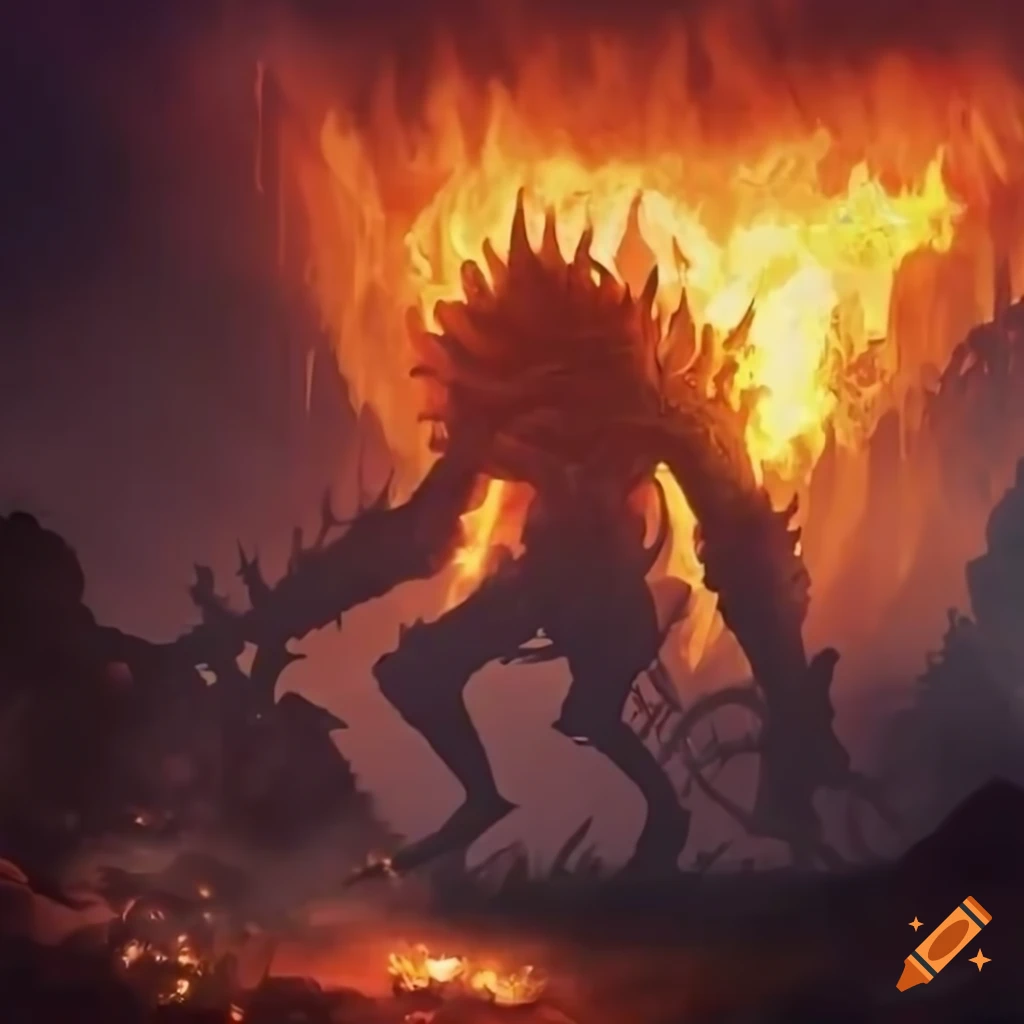 Detailed fairytale illustration of an apocalyptic world on Craiyon