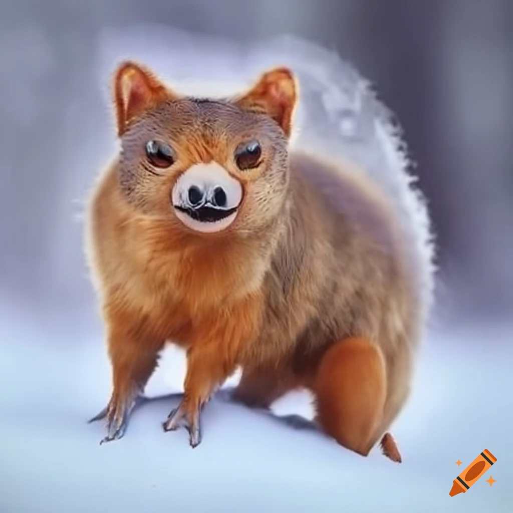Diverse winter animals on Craiyon